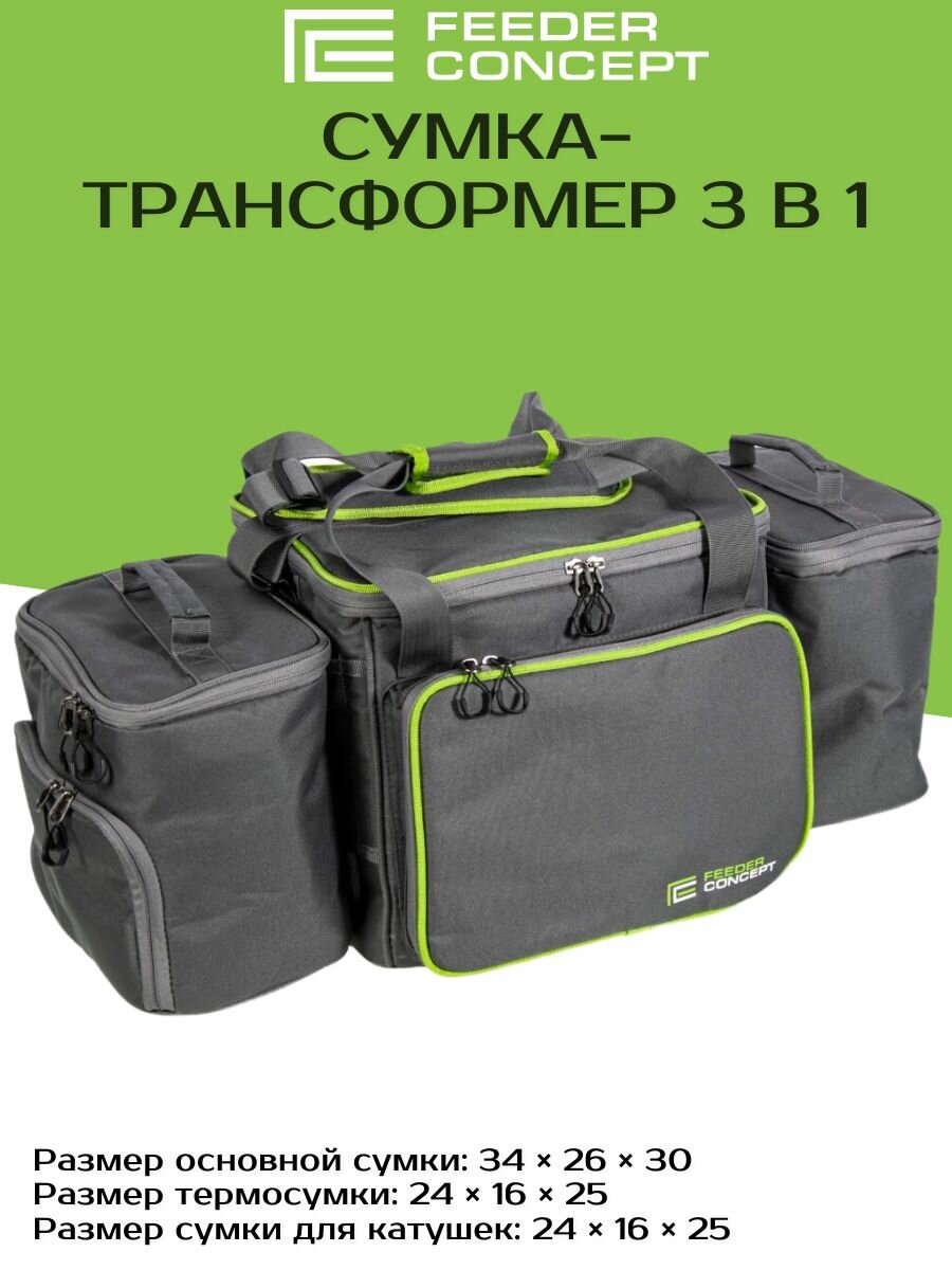 Сумка-трансформер рыболовная Feeder Concept MULTI BAG 340х260х300