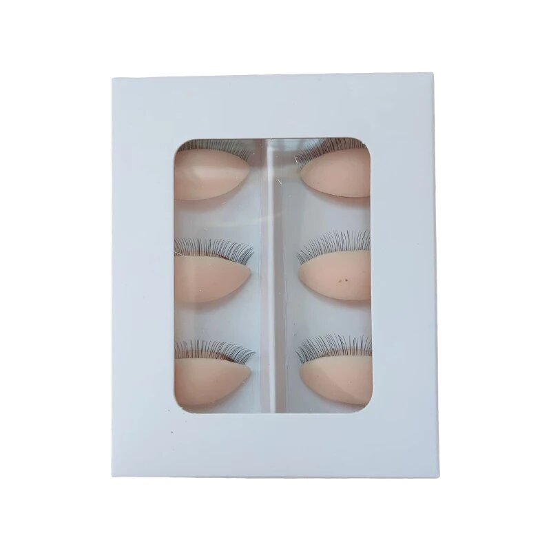 Тренировочные ресницы HMQ beauty, ivory white, 6шт