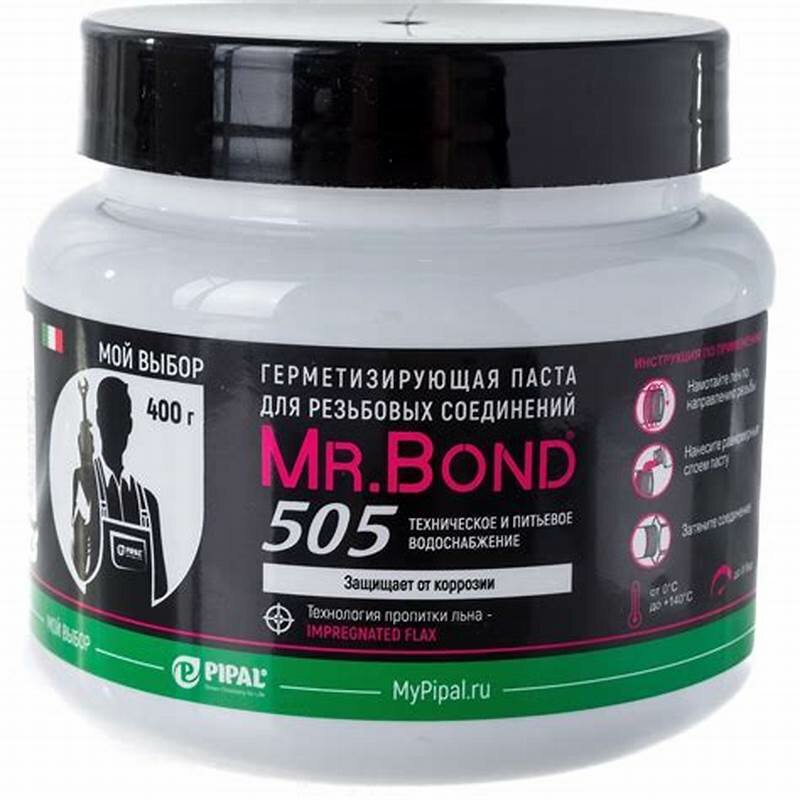 Mr.Bond 505. Паста герметизирующая для пропитки льна, стик-пакет, 17 г (техническое и питьевое водоснабжение)