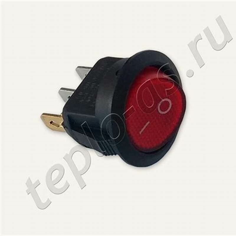 Выключатель IRS-101-8C GU 0109 RED, с подсветкой, круглый