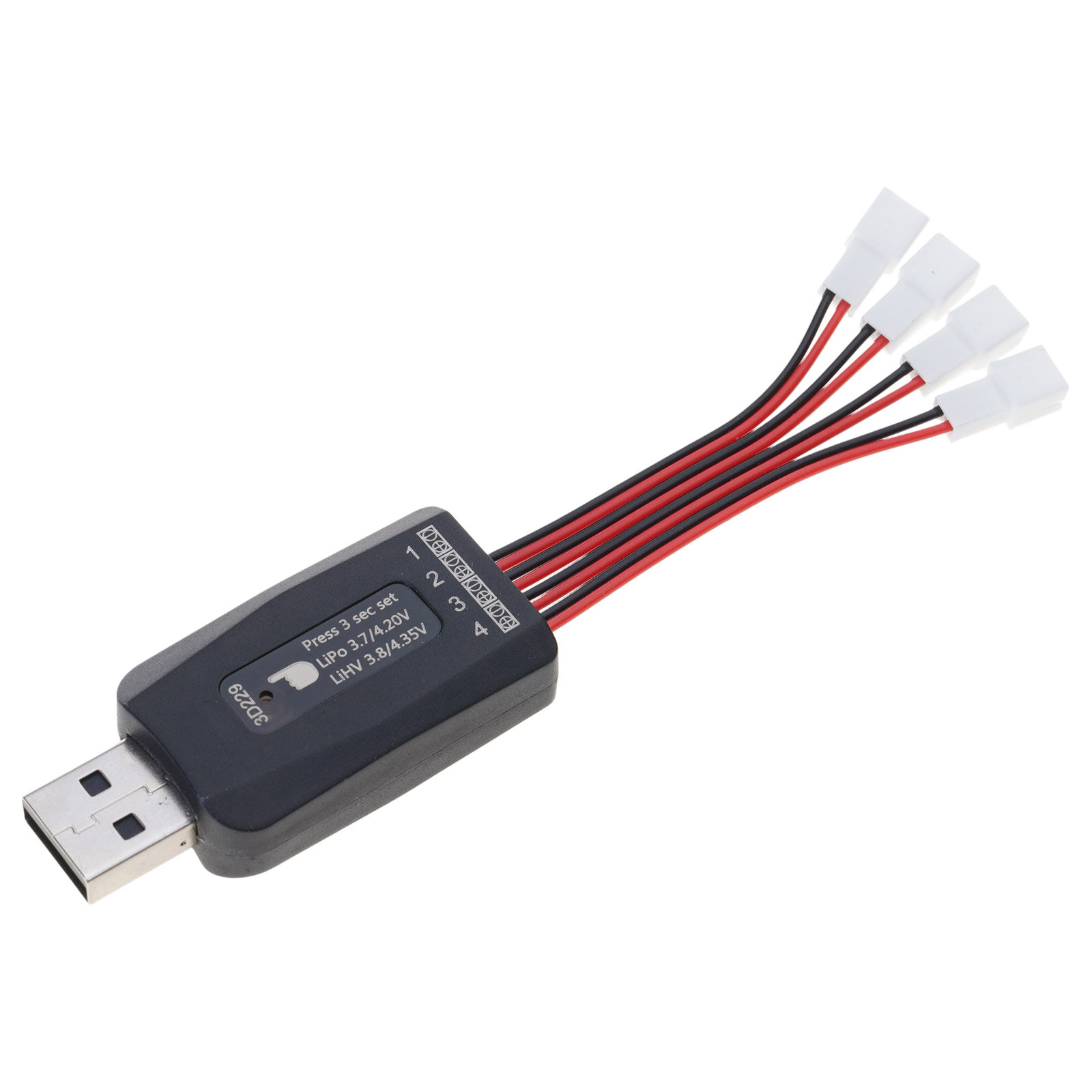 4-канальное USB зарядное устройство для аккумуляторов LiPo