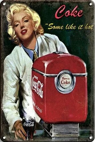Реклама Coca-Cola, Жестяная табличка, Барный фон, домашний декор,30*20