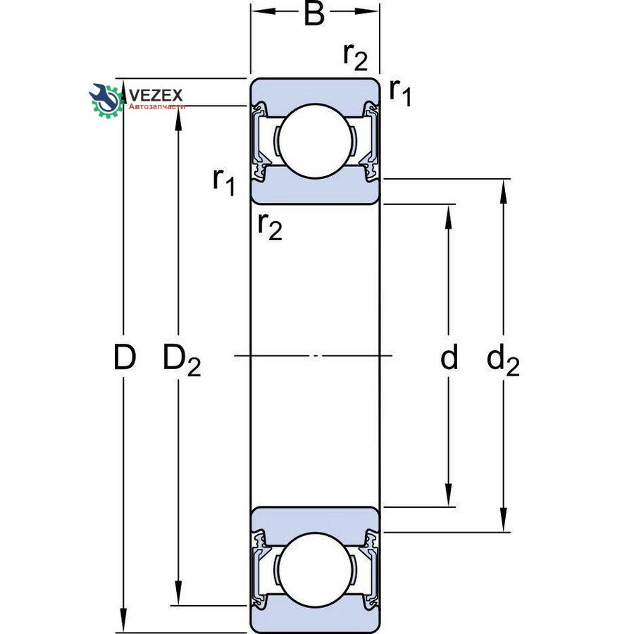 FAG 62042RSRC3 подшипник шариковый! вилки сцепления закрытый 20x47x14 \MB, Scania