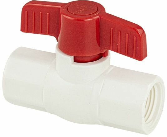 Кран шаровый 1/2" г/г, ручка-бабочка, из АБС пластика