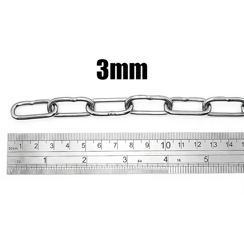 Цепь из нержавеющей стали 1.2-4 мм для домашнего хозяйства 5M, 3mm