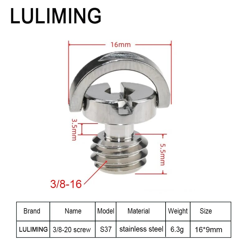 Винт для камеры LULIMING 1/4 3/8 дюйма быстросъемный S37 1PC