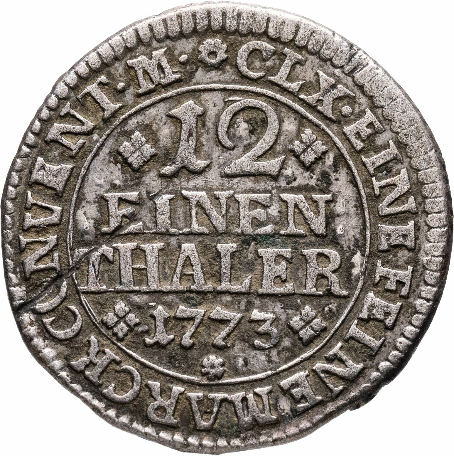 Брауншвейг-Люнебург 1/12 талера 1773 Георг III, Серебро, в сохранности VF