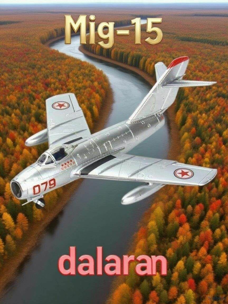 МиГ-15 сборная модель самолетов 1/48 - с наклейкой №079 + без клея и окраски - Dalaran