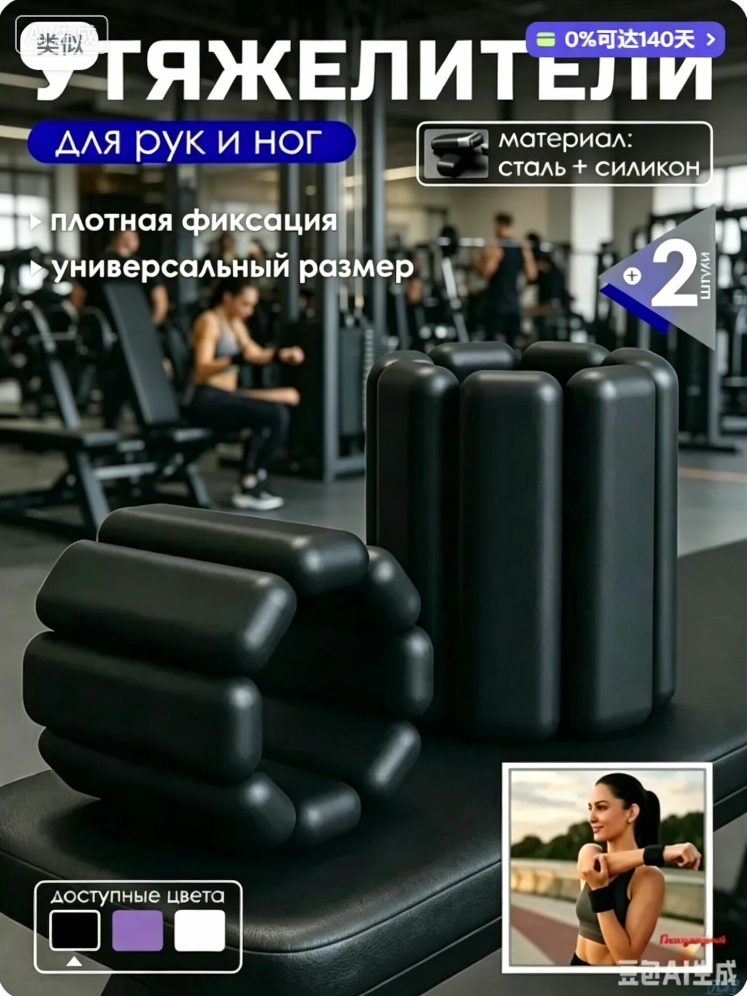Утяжелители 2шт , 0.65 кг
