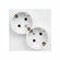 Розетка Simon 2х2К+З Schuko без шторок, белый 2450459-030