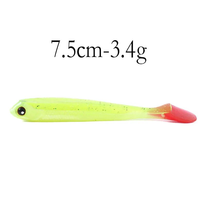 5 шт, силиконовая приманка HENGJIA Shad, 5 г, 80 мм SO120-3