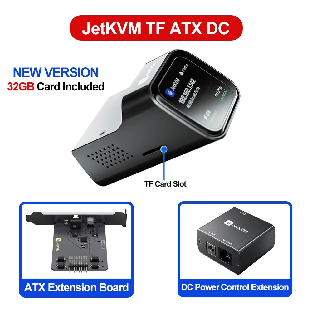 SZBOX JetKVM Удаленный KVM-контроллер JetKVM TF ATX DC