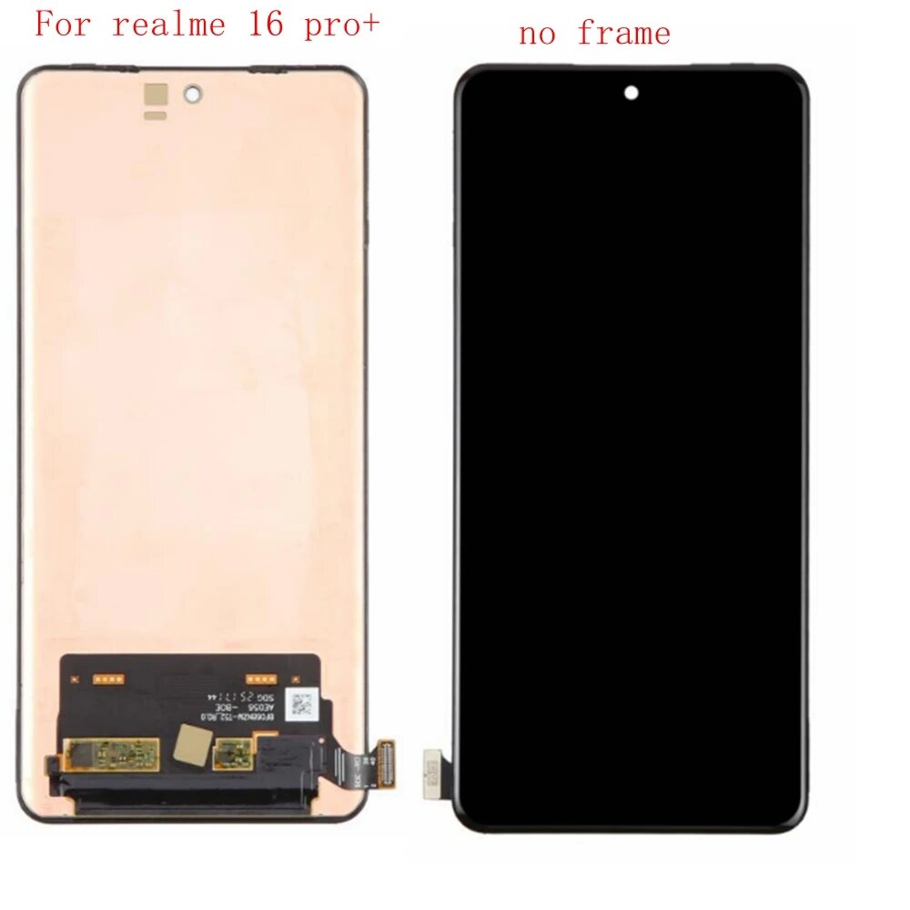 AMOLED экран realme 16 Pro+ 5G с черной рамкой