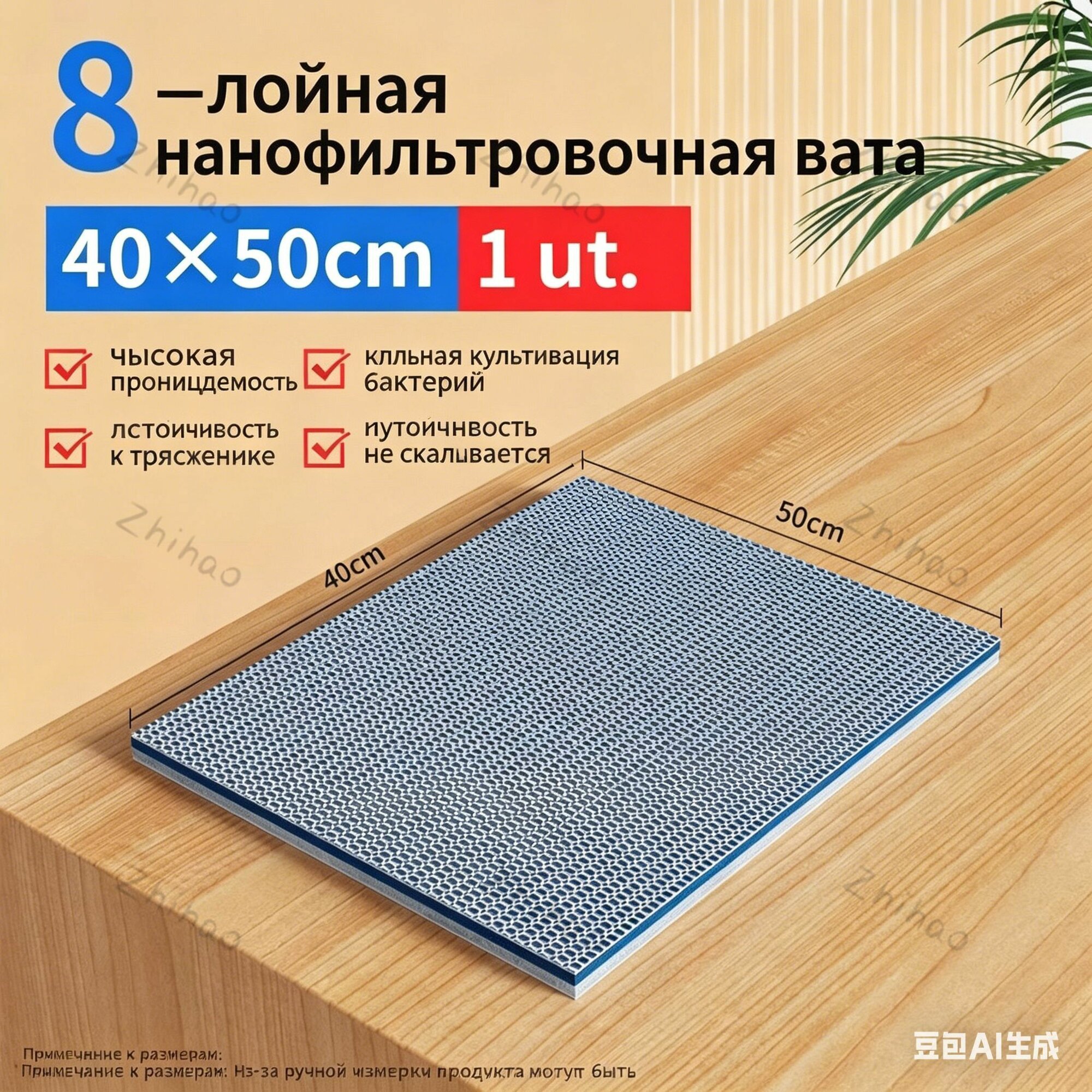 Фильтр для аквариума 8D, губка для очистки воды и биологической фильтрации, многоразовая салфетка для очистки внутренних и внешних поверхностей, 40 см 50 см, 1 шт.