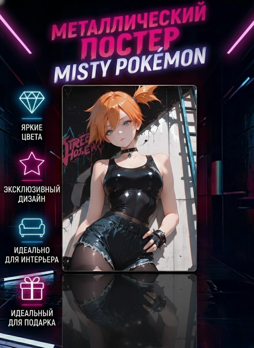 Металлический постер "Misty Rock" Pokemon A3