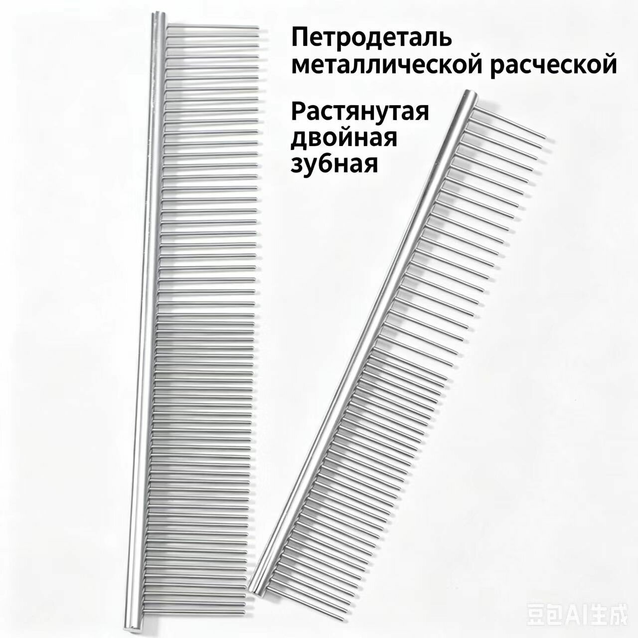 Расческа для собак и кошек, двусторонняя металлическая гребенка для распутывания колтунов, удаления шерсти и ухода за питомцами