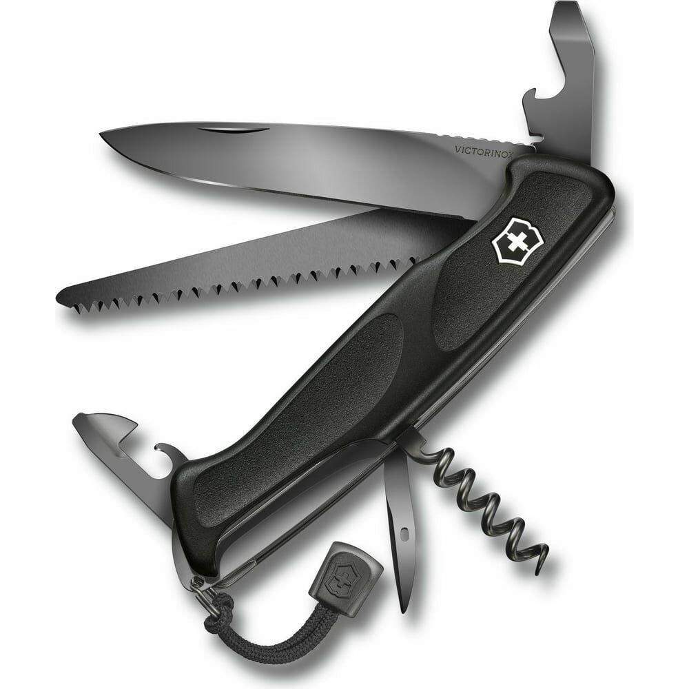 Нож Victorinox RangerGrip 55, 130 мм, 12 функций, черный 0.9563. C31P