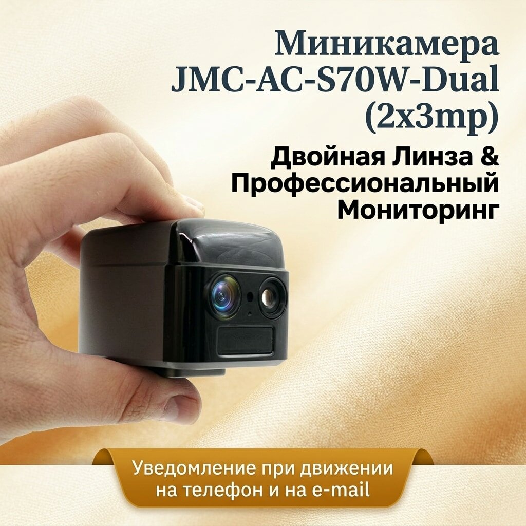 Маленькая WiFi с 2мя объективами IP камера JMC-AC-S70W-Dual