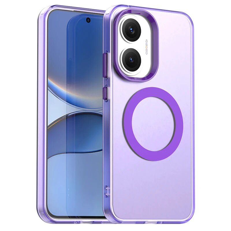 Прозрачный чехол для Xiaomi Poco F7 Case Poco F7 Ultra F7 Pro с Поко Ф7, Фиолетовый, Purple