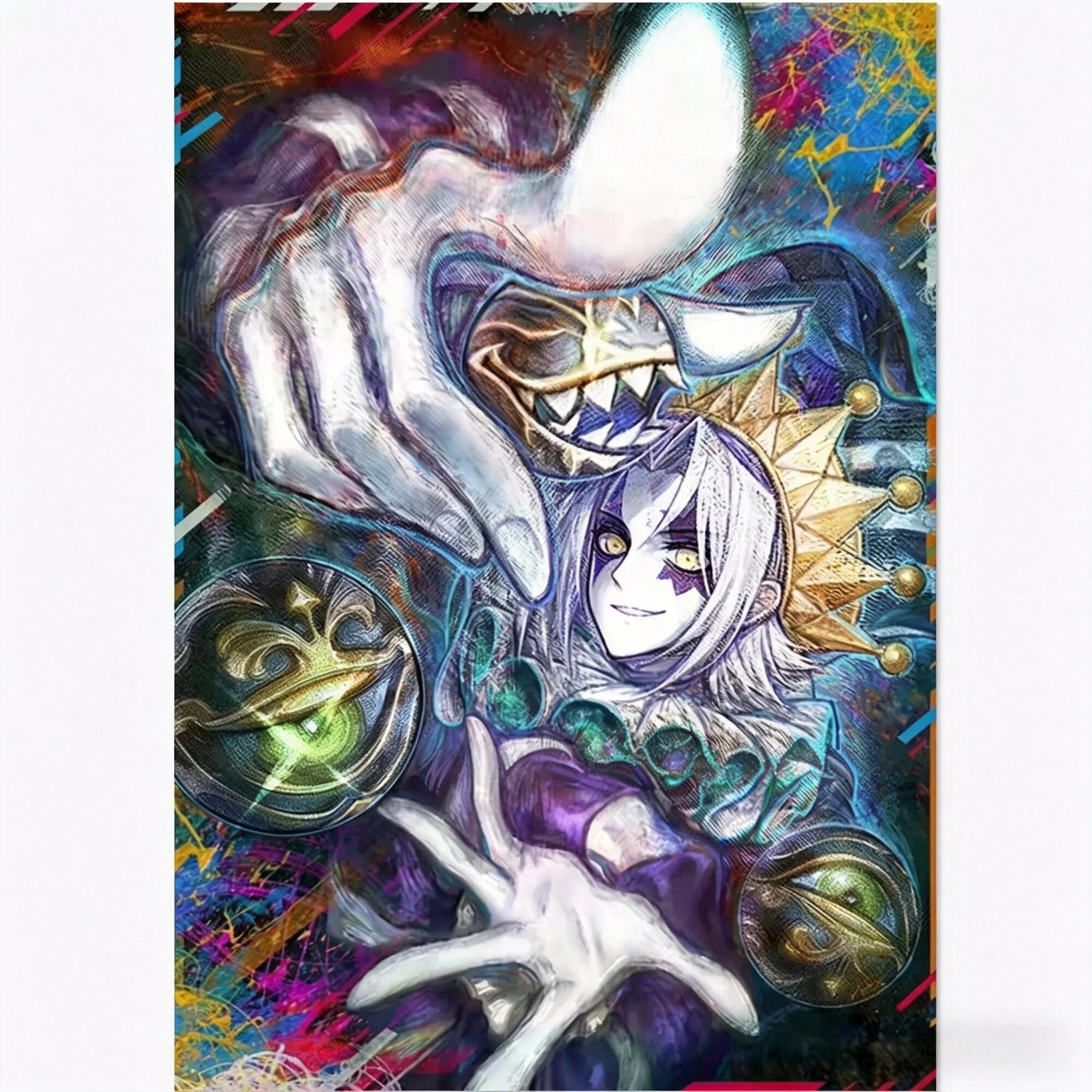 Защитные чехлы для карт Yugioh Clown Clan Whiteface Bandai 60 шт.