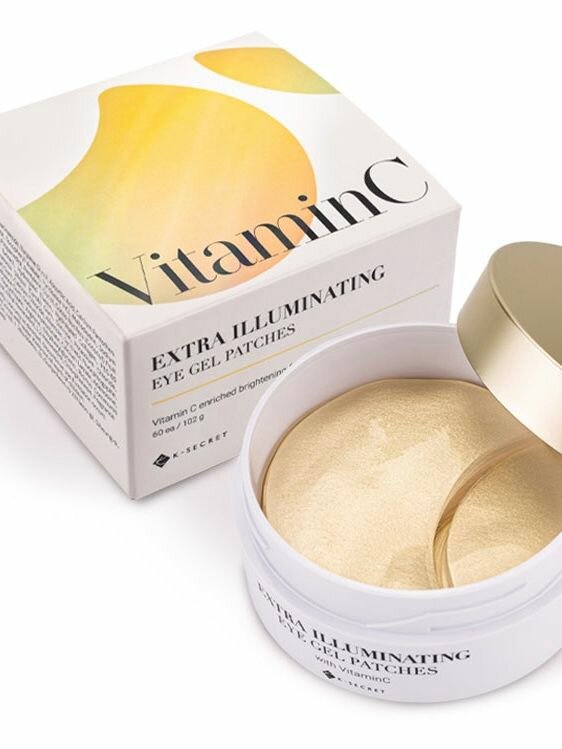 K-SECRET Осветляющие патчи с Витамином С/Extra Illuminating Eye Gel Patches, 60шт