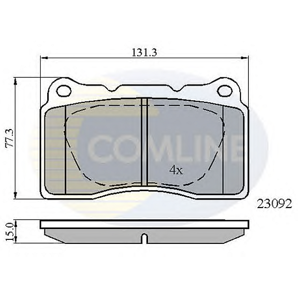 COMLINE CBP0895 (13329562 / 1605100 / 26296FE040) колодки пер mit Lancer (Лансер) 2.0 16v 99-