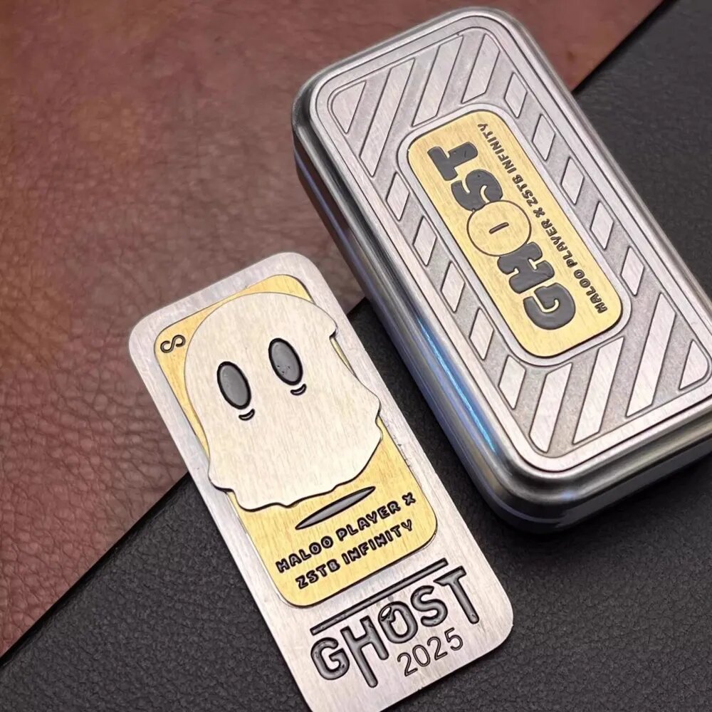 Прочный металлический EDC-спиннер Ghost механическое ощущение, длинные тактильные клики, сменные пластины, антистресс-игрушка (в подарок 1 спиннер)