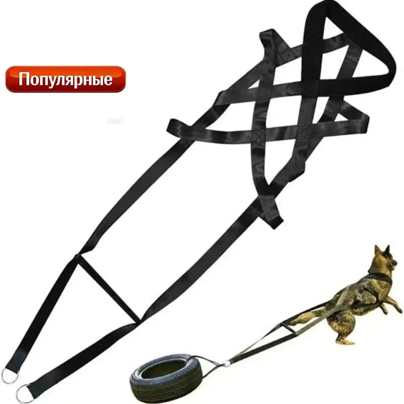 Ездовая шлейка для собак для тренировок, вейтпуллинга и катания на санях, Усиленная Y-образная упряжь для крупных пород (хаски, маламут, овчарка), для развития мышц