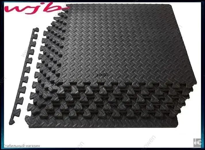Напольное покрытие для спорта, 6 плиток 30x30 см, качественное
