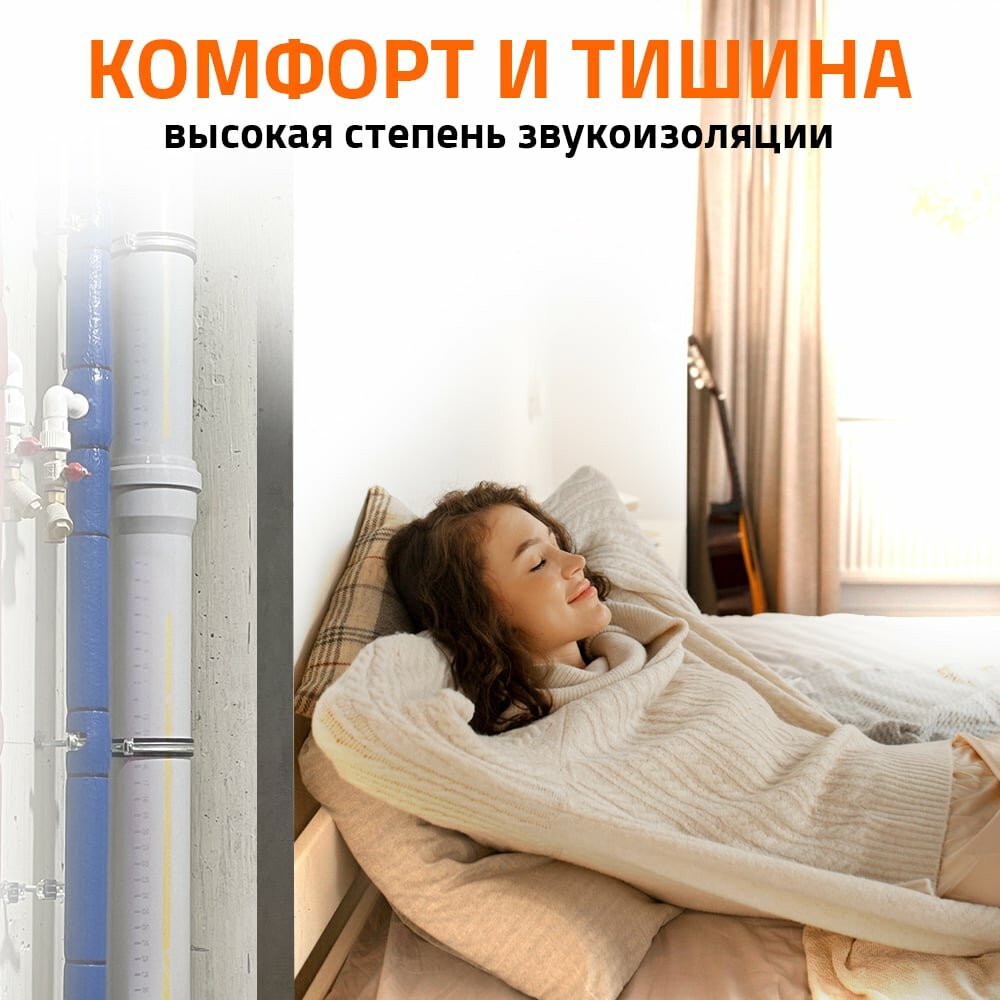 Тройник бесшумной канализации Ostendorf Skolan Safe 110х110 мм. 45 градусов, SKEA 335200 — фото 1