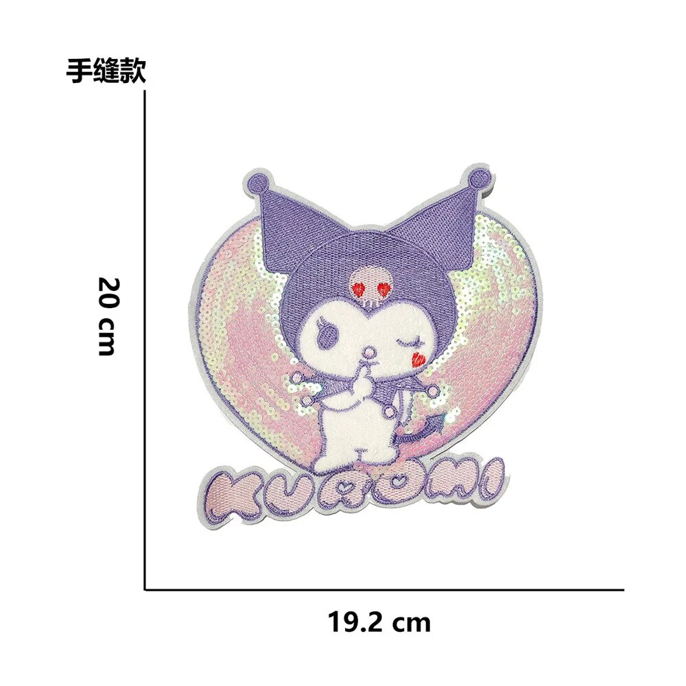 Швейная тканевая нашивка Mesuca Cinnamoroll My Melody Kuromi style4