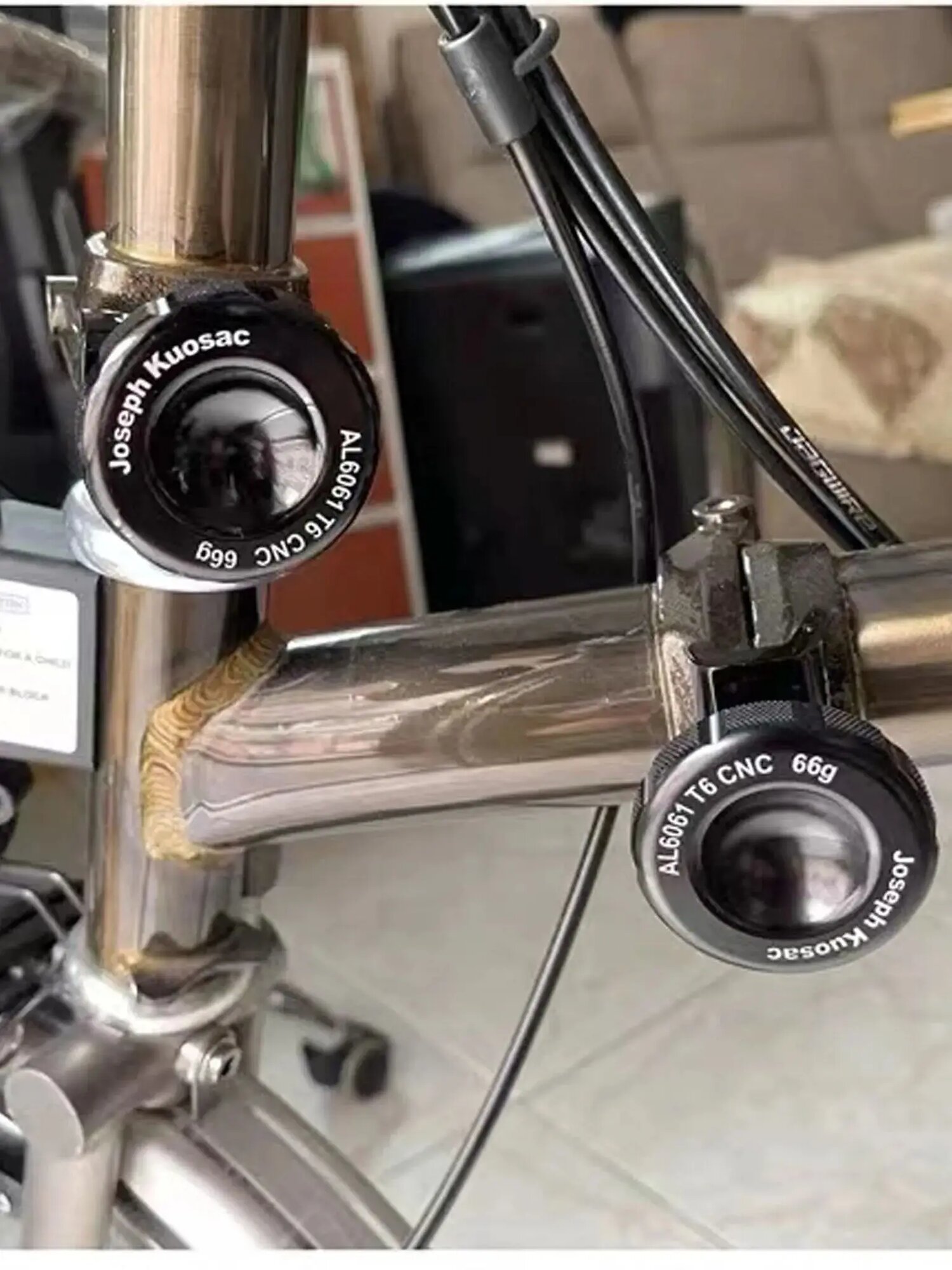 Хомут подседельного штыря Josephkuosac для Brompton a pair in black