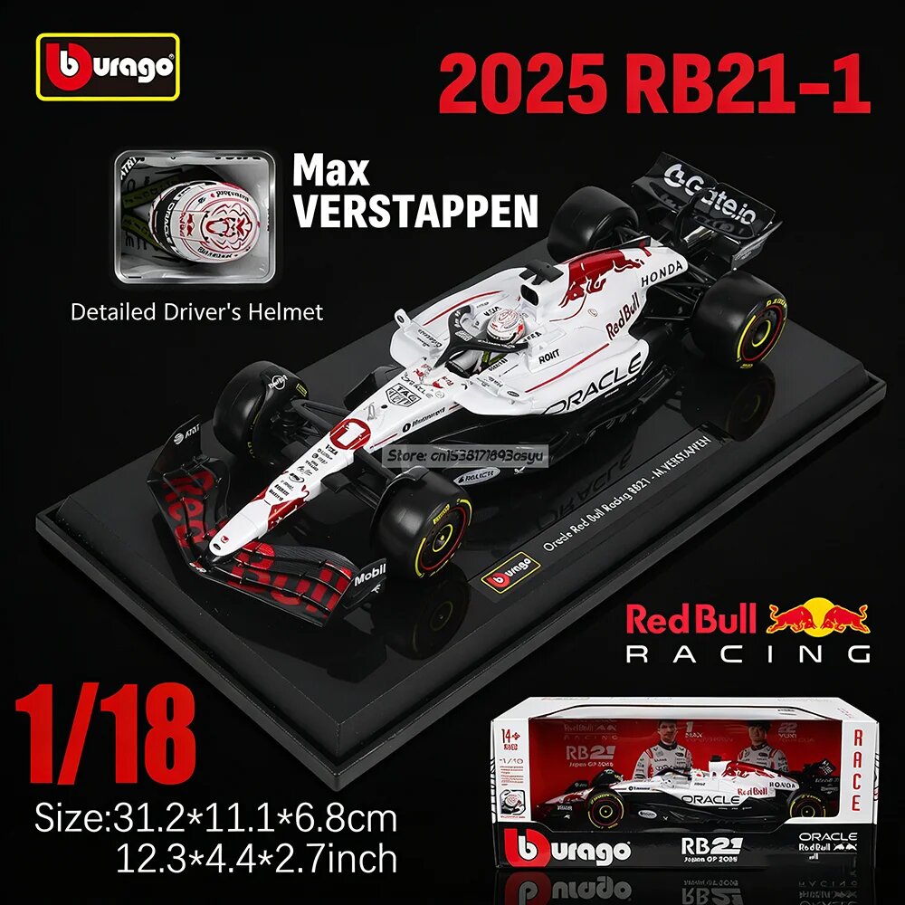Модель автомобиля Bburago Red Bull Racing 2025 F1 RB21 1-18 2025 RB21-1JP