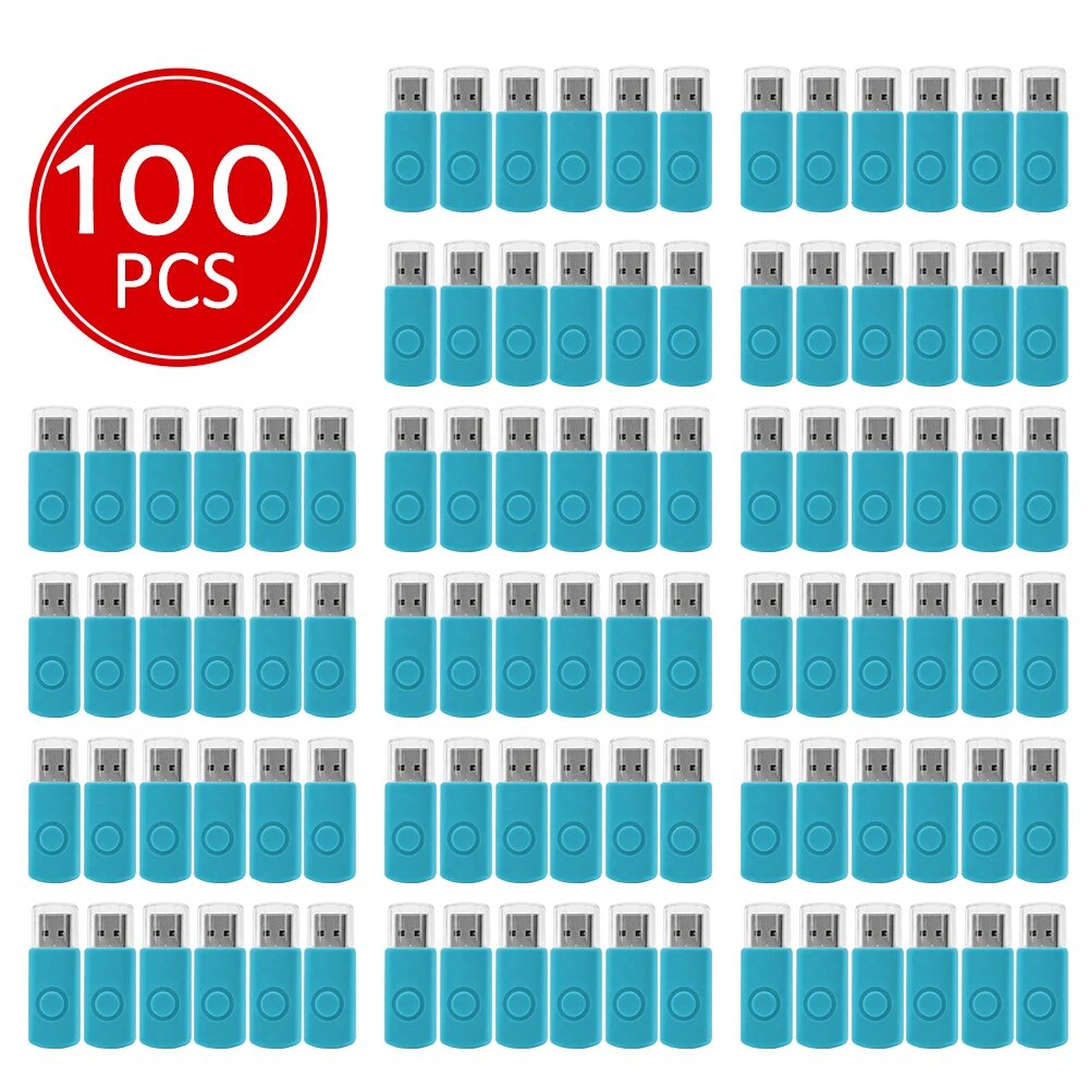 KFHIREW USB-флешки 2.0 1-64 ГБ 1 ГБ, 100PCS LIGHT BLUE