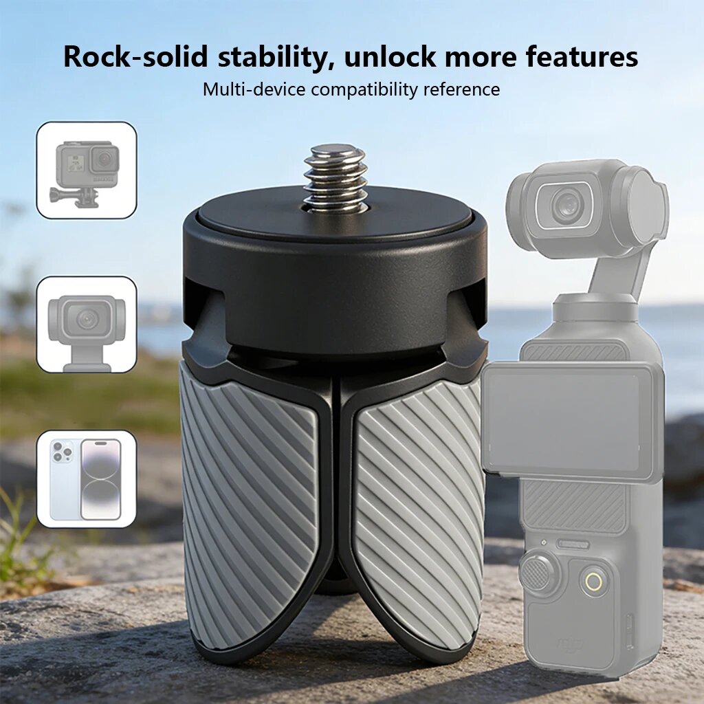 XT-XINTE Мини-штатив 1/4 дюйма для DJI Pocket 4/Pocket 3