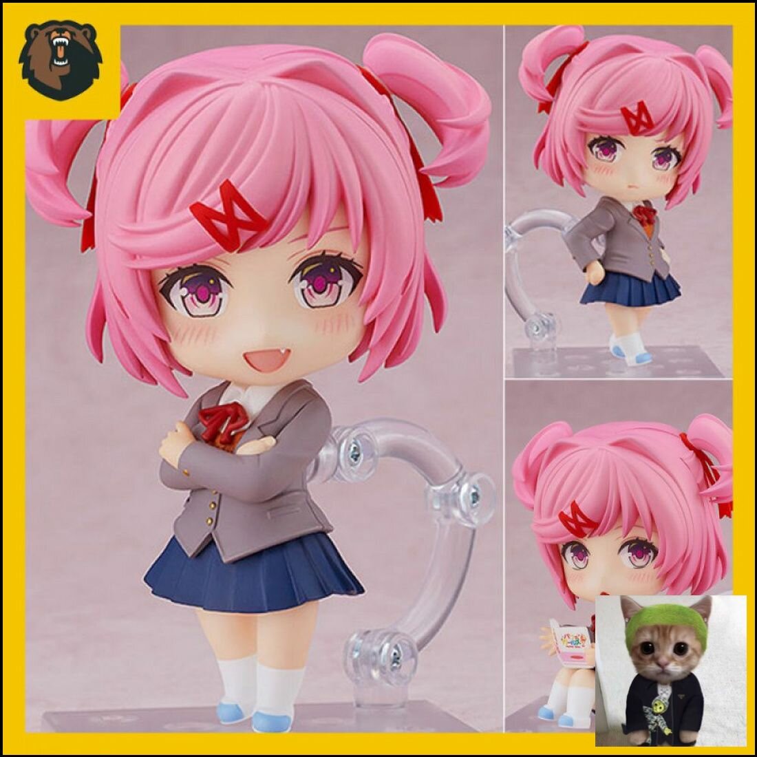 Фигурка Нендороид Доки Доки Литературный Клуб Нацуки / Doki Doki LiteratureClub Natsuki Подарки для болельщиков (10 см) 2077