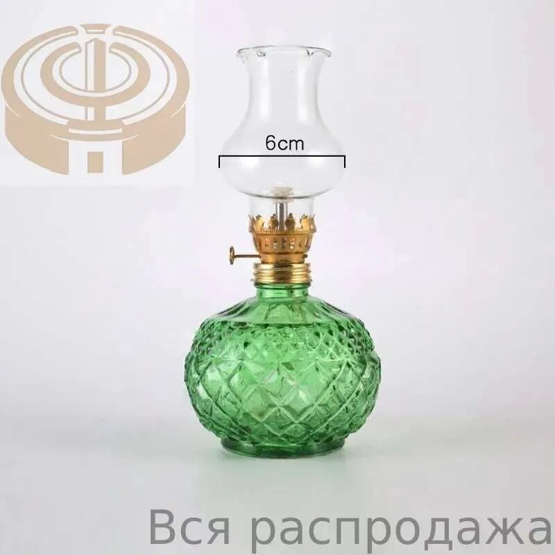 Стеклянная керосиновая лампа - Винтажная лампа с алмазным дизайном для особых мероприятий
