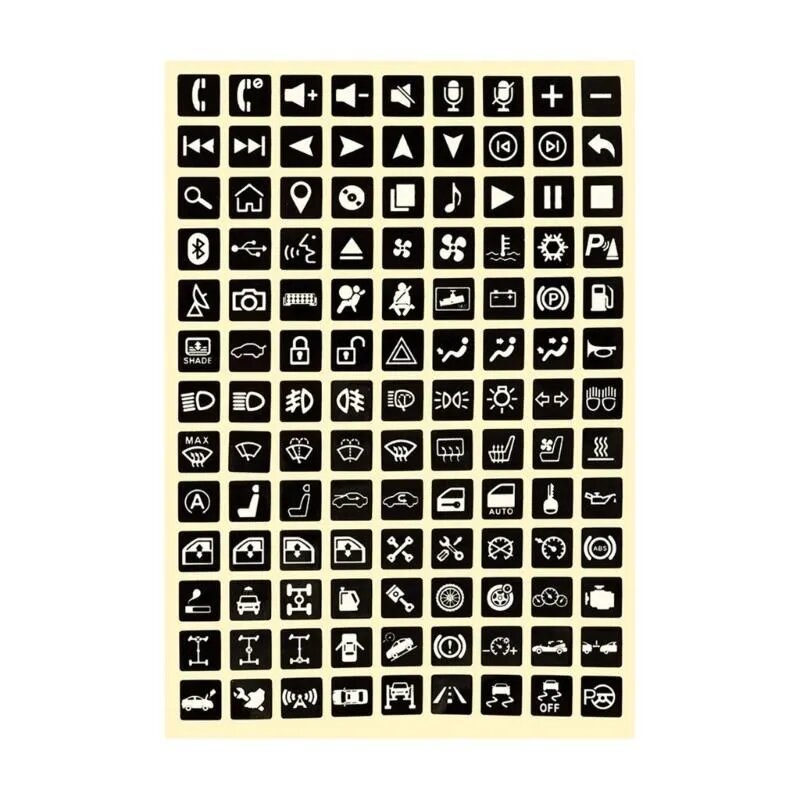 Светящиеся наклейки на автомобильные и судовые переключатели, - Тип B