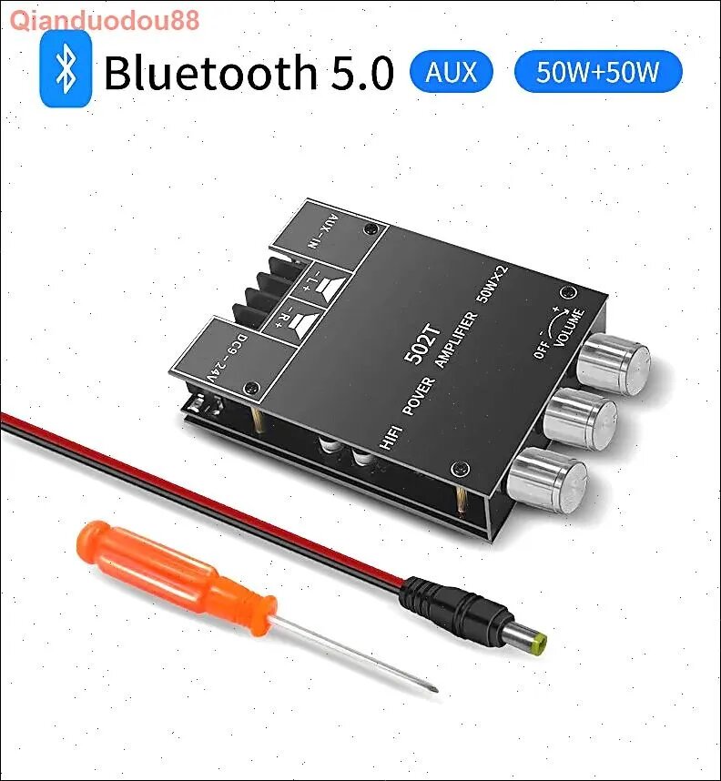 ZK-502T Bluetooth-совместимый усилитель HIFI 2.0 канала 2 x 50 Вт Аудио плата