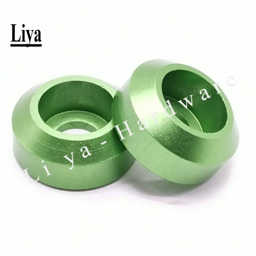 Цветные алюминиевые шайбы HPCLE cap head M2-M8 Зеленый, зеленый, M2 10pcs