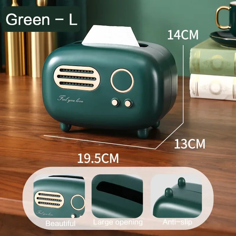 STONEGO Ретро-коробка для салфеток Зеленый, Green - L