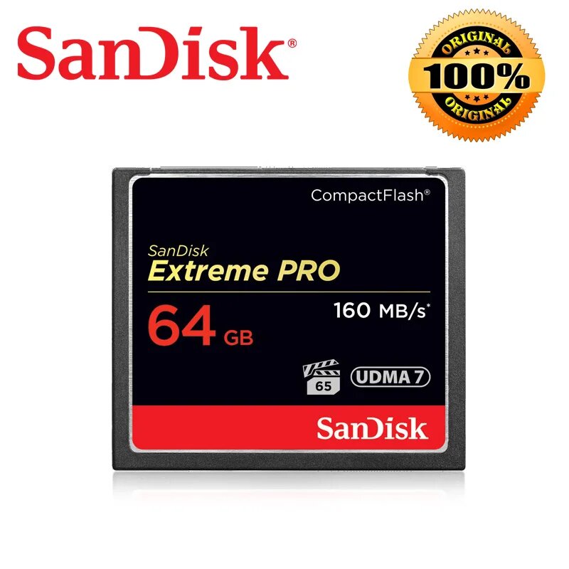 SanDisk Extreme Pro CompactFlash карта памяти 64 ГБ, 128 ГБ, 256 ГБ 64GB