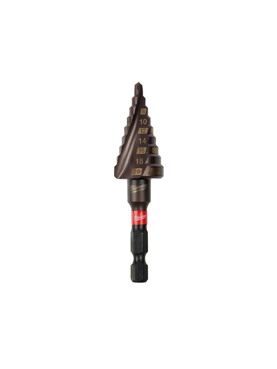Сверло ступенчатое 4-20мм, хв. 1/4" HEX (8 ст.), 48899263