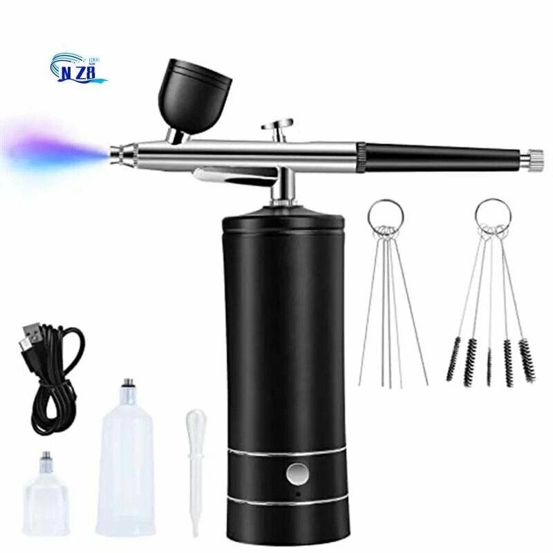 (R A H K) 1 SET Airbrush Kit Перезаряжаемый Беспроводной Компрессор Для Аэрографа Набор Аэрографов