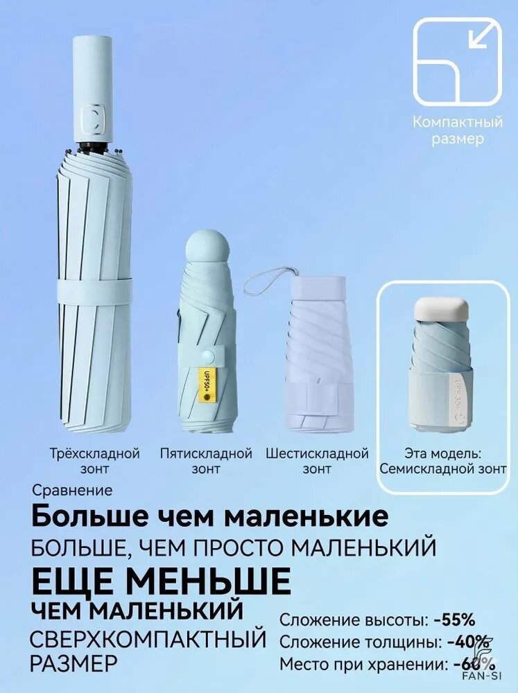 Зонт , бежевый — фото 1
