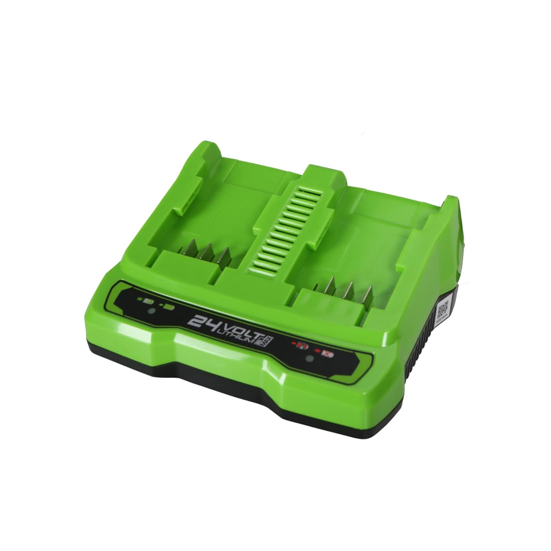 Зарядное устройство GREENWORKS G24X2UC2 2931907 для 2-х аккумуляторов, 24 В, зеленый