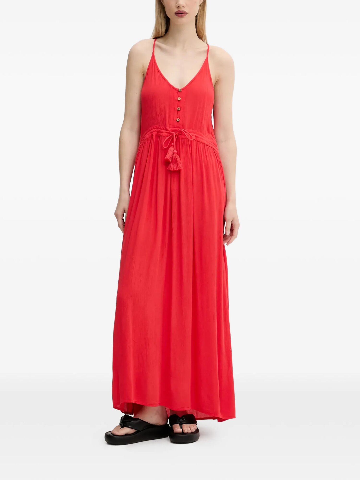 Платье Tassel-detail button-front maxi dress