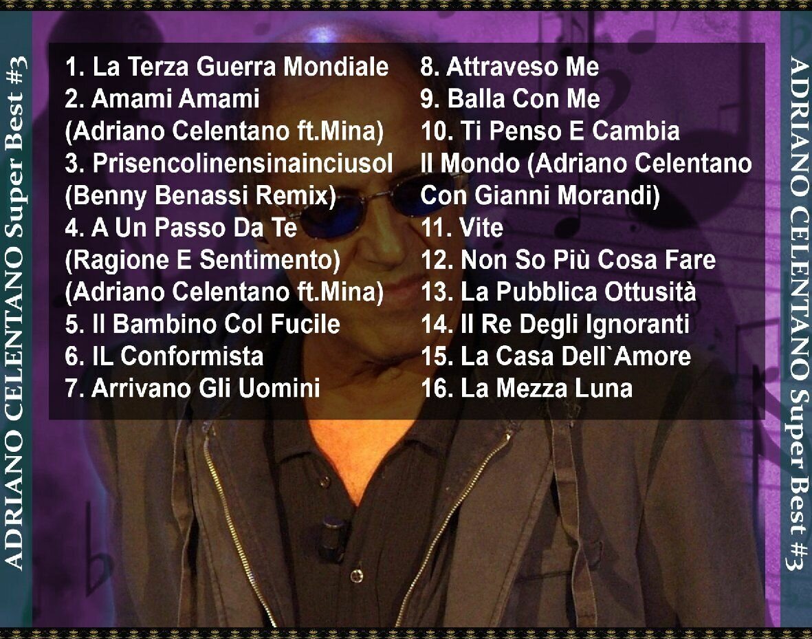 Adriano Celentano - Super Best 3 (Запись на CDR) (CD)