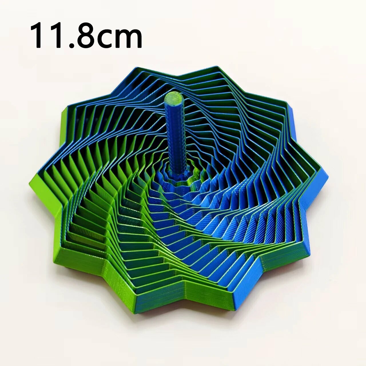 3D спиннер "Звезда", Blue Green, 11.8cm