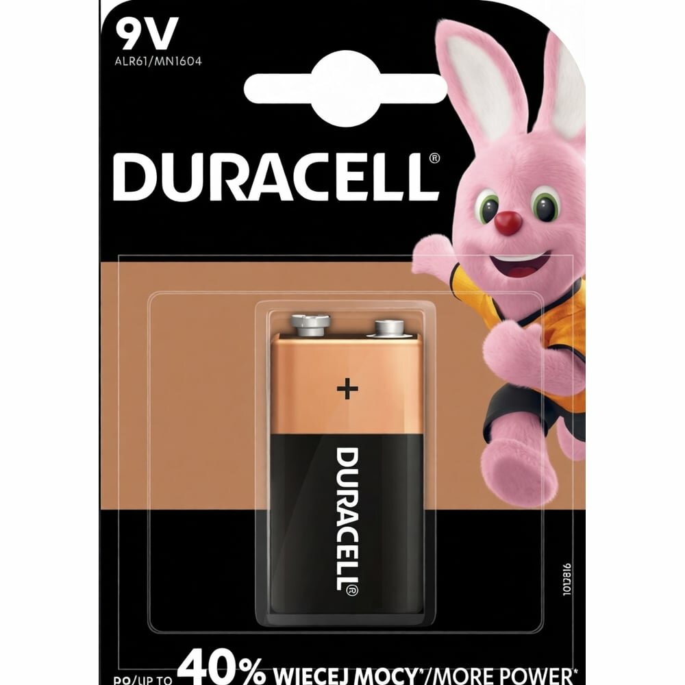 Батарейка Duracell 9 Вольт 1 шт/уп НФ-00007713 RPL00569